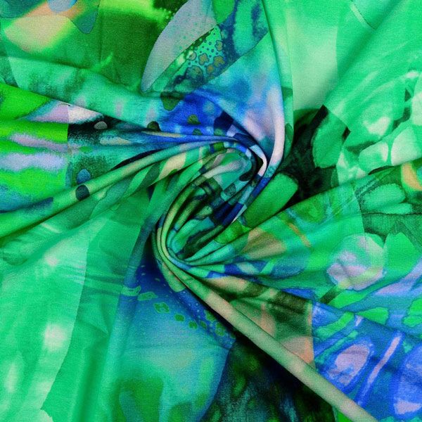 Modal Jersey Stoff grün & blau ♥ hier kaufen | Spitzentraum